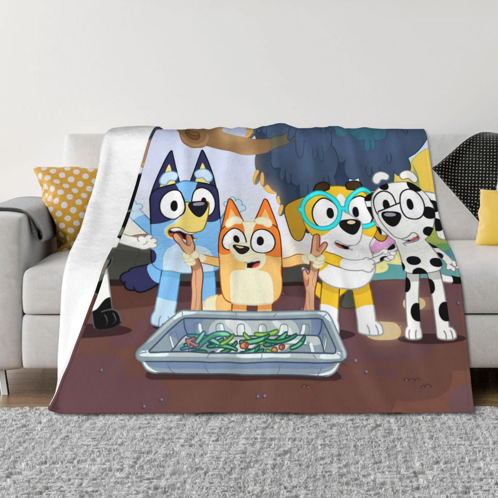 Rozeui Bluey for Flannel Blanket, Soft Fuzzy Plush King Blanket for ...