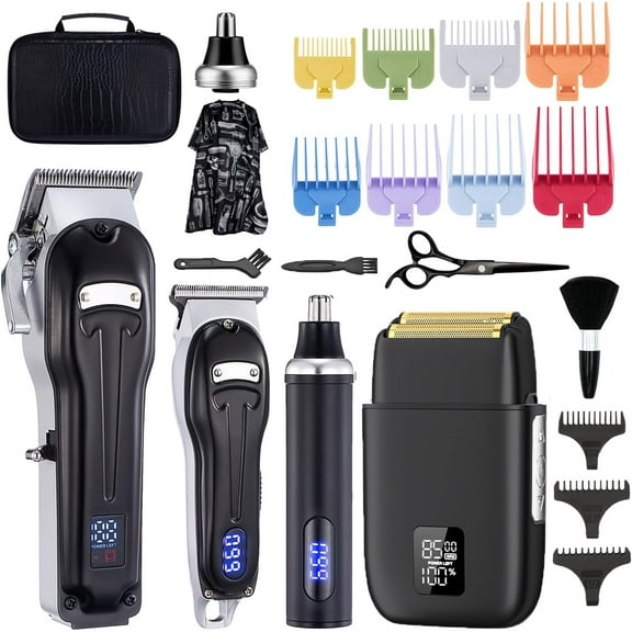 Beard Trimmer for Men Hair Clippers - 6 in 1 Professional Grooming Kit ...