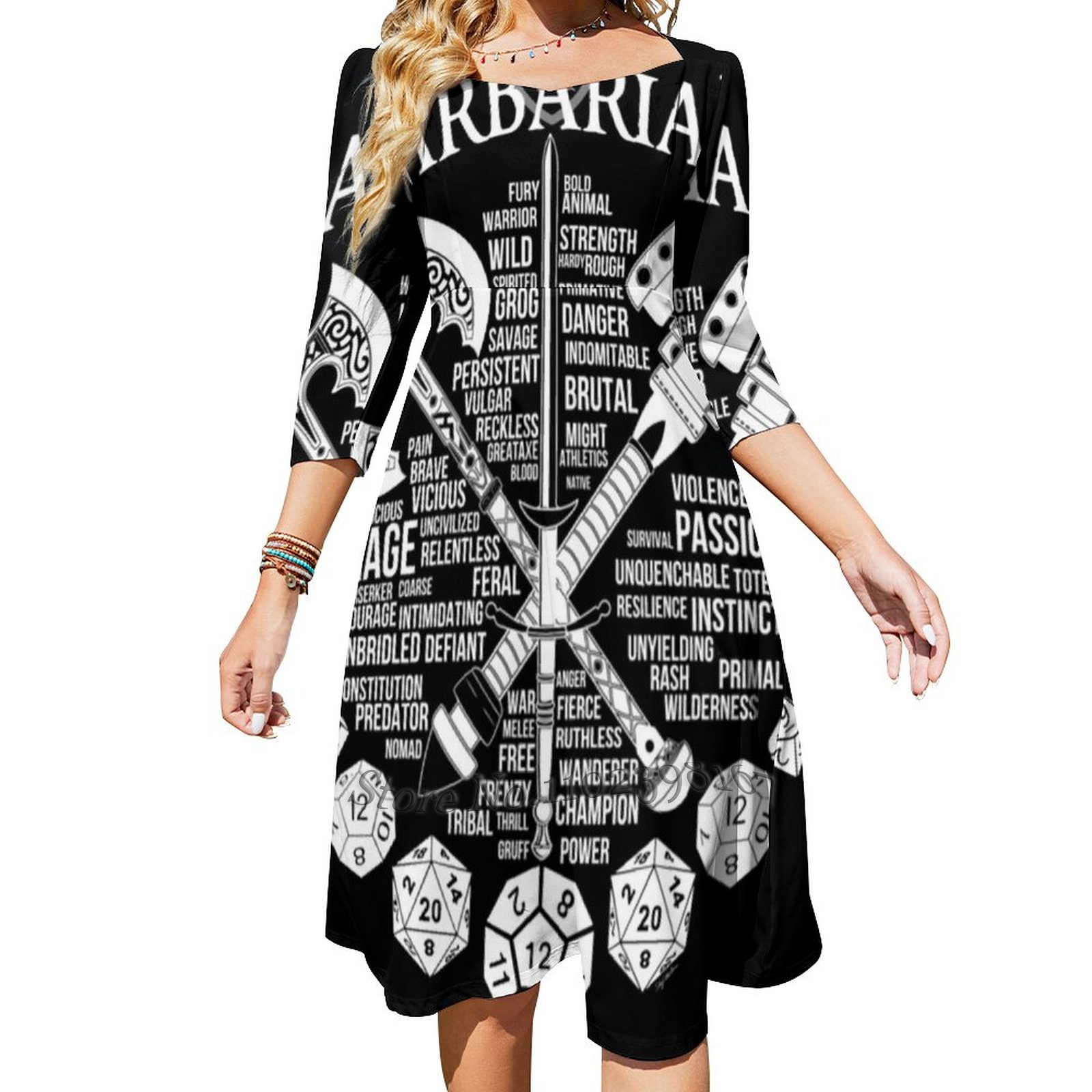 Rpg Class Series : Barbarian-White Version Evening Party Dresses Midi ...