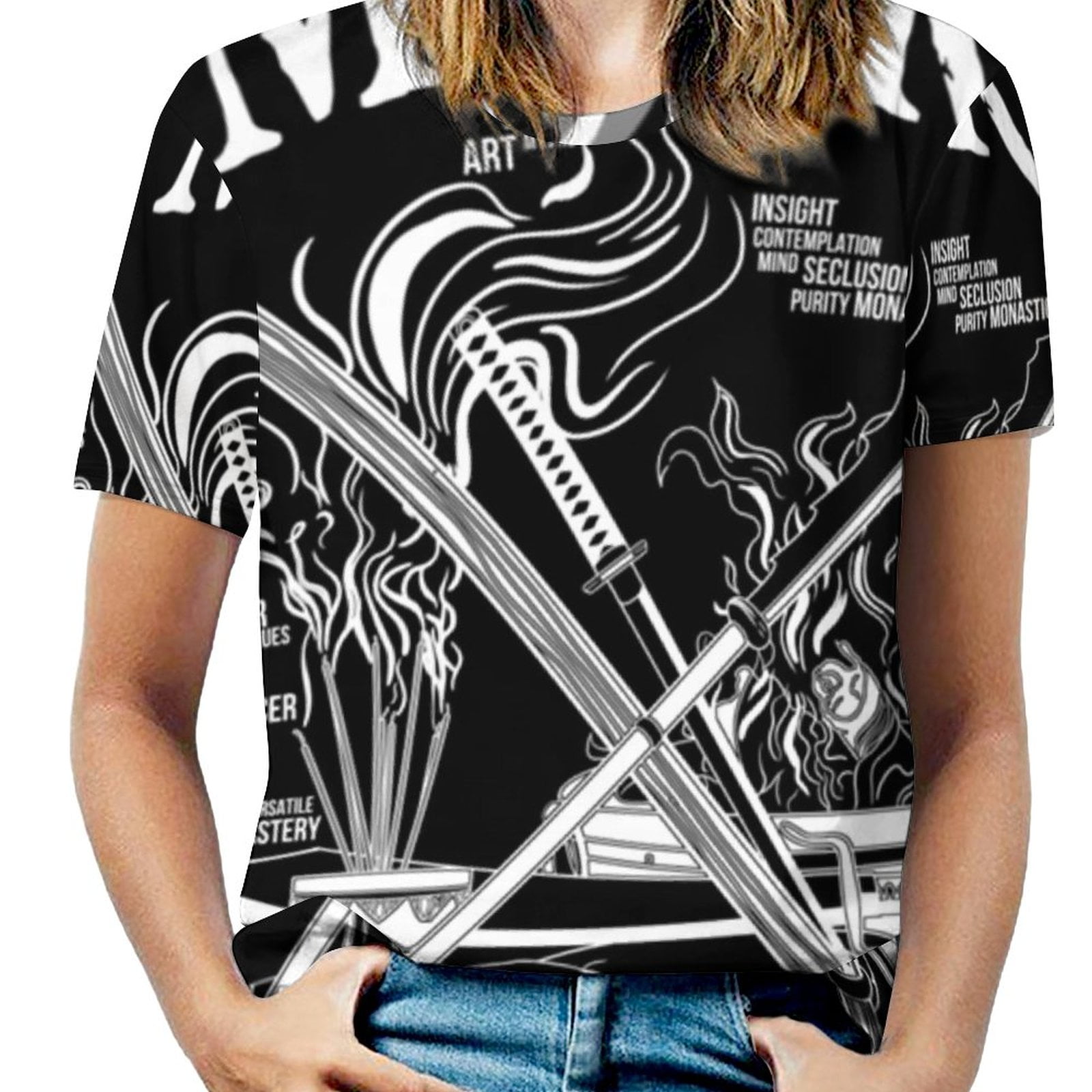 Rpg Class Series : Monk-White Version Ruffle Short Sleeve T-Shirt V ...