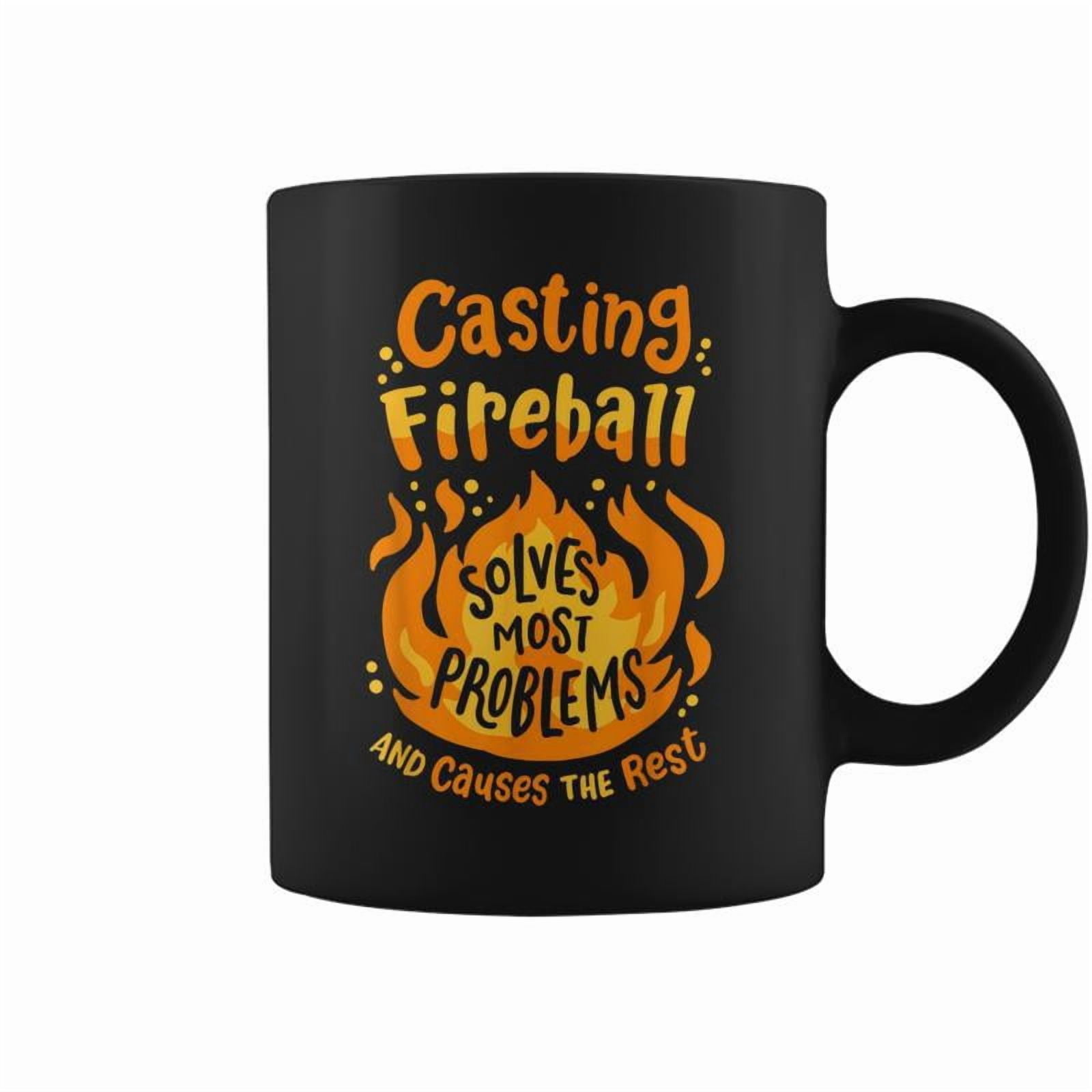 Rpg Gamer Nerdy Casting Fireball Solves Most Problems Coffee Mugs ...
