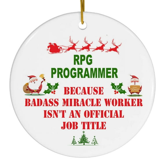 Rpg Programmer Christmas Ornaments 2025, Christmas Tree Decor, Rpg ...