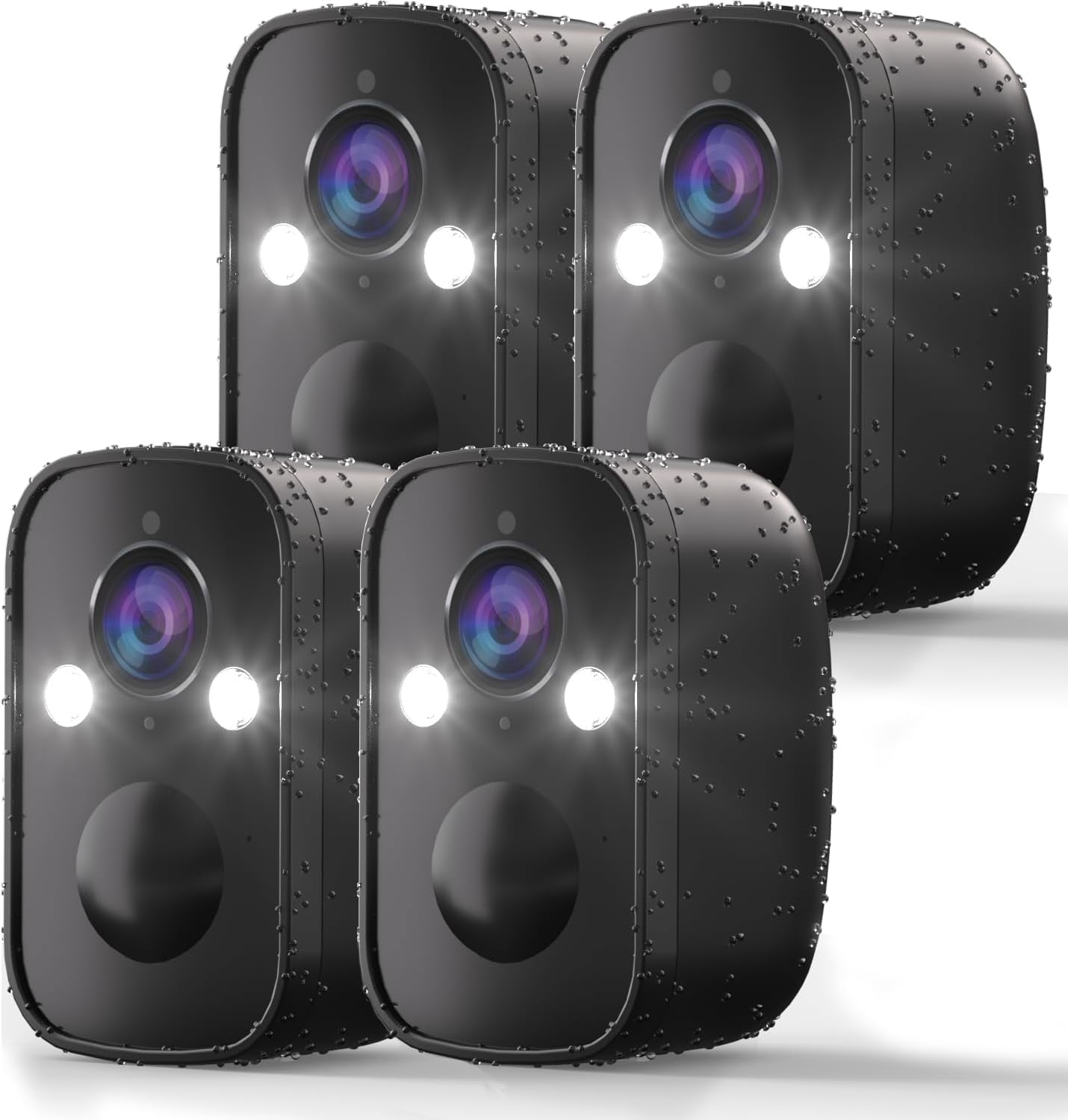 Rraycom 4Pack Wireless Security Cameras Outdoor, 5MP, Color Night ...