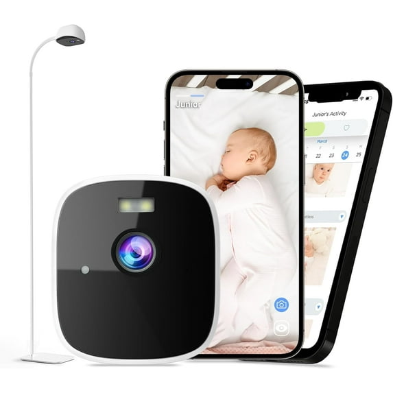 Rraycom Smart Baby Monitor with Floor Stand, 2K Crib Camera with AI ...
