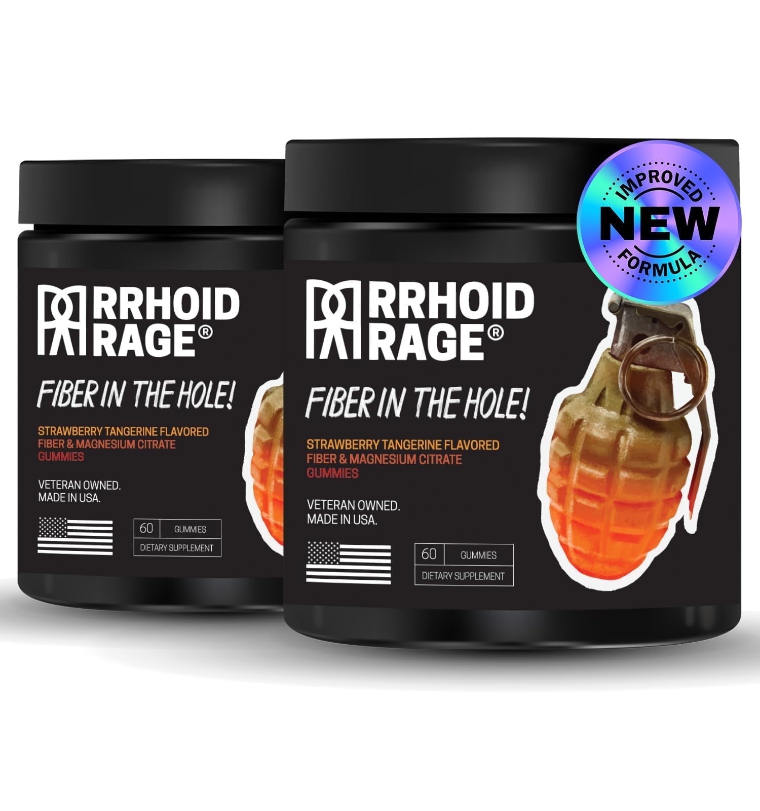 Rrhoid Rage Fiber & Magnesium Gummies for Digestion, Constipation ...