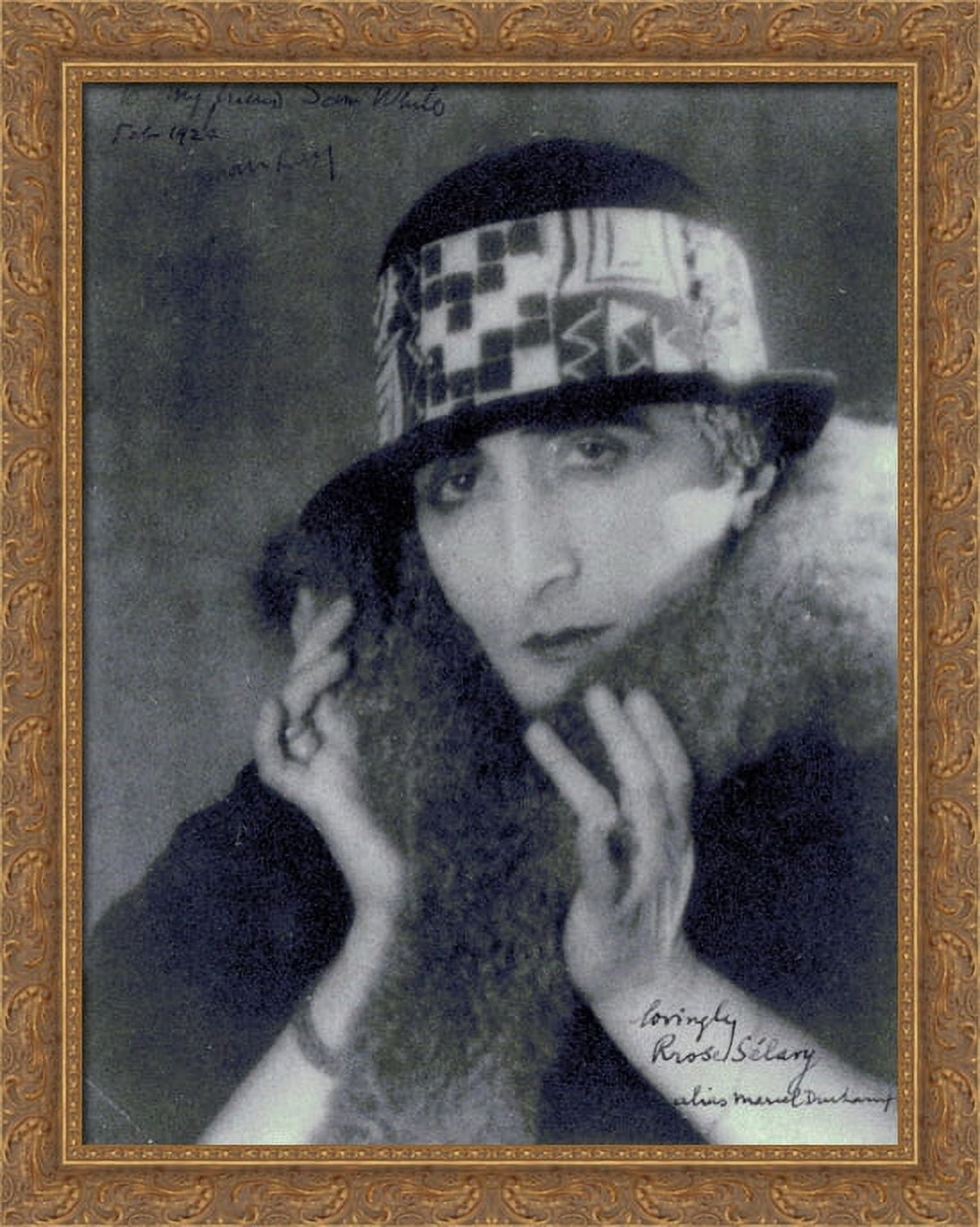 Rrose Selavy alias Marcel Duchamp 28x34 Large Gold Ornate Wood Framed ...