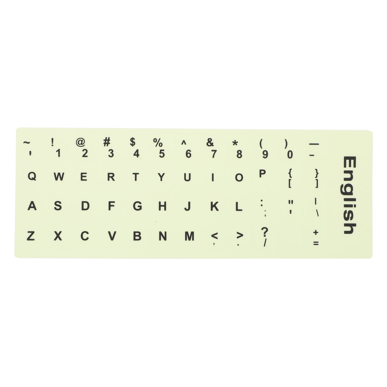 Rrouserry 1 Sheet Fluorescent Letter Keyboard Sticker English Language ...