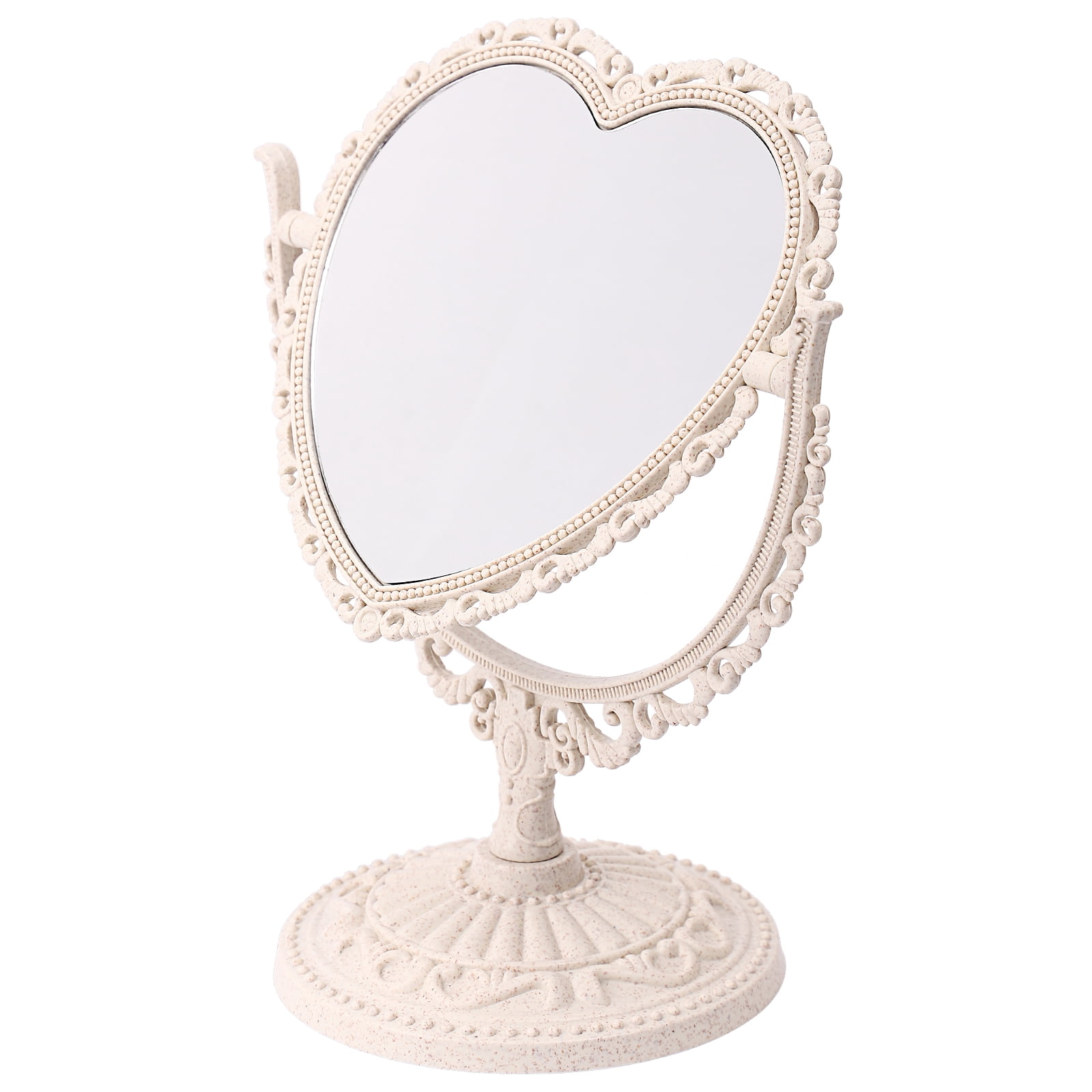 Rrouserry 1pc Heart Shaped Vanity Mirror Tabletop Double Sided Mirror ...
