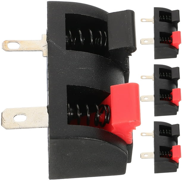 Rrouserry 4pcs Speaker Wire Connector Stereo Speaker Terminal Clip 2 ...