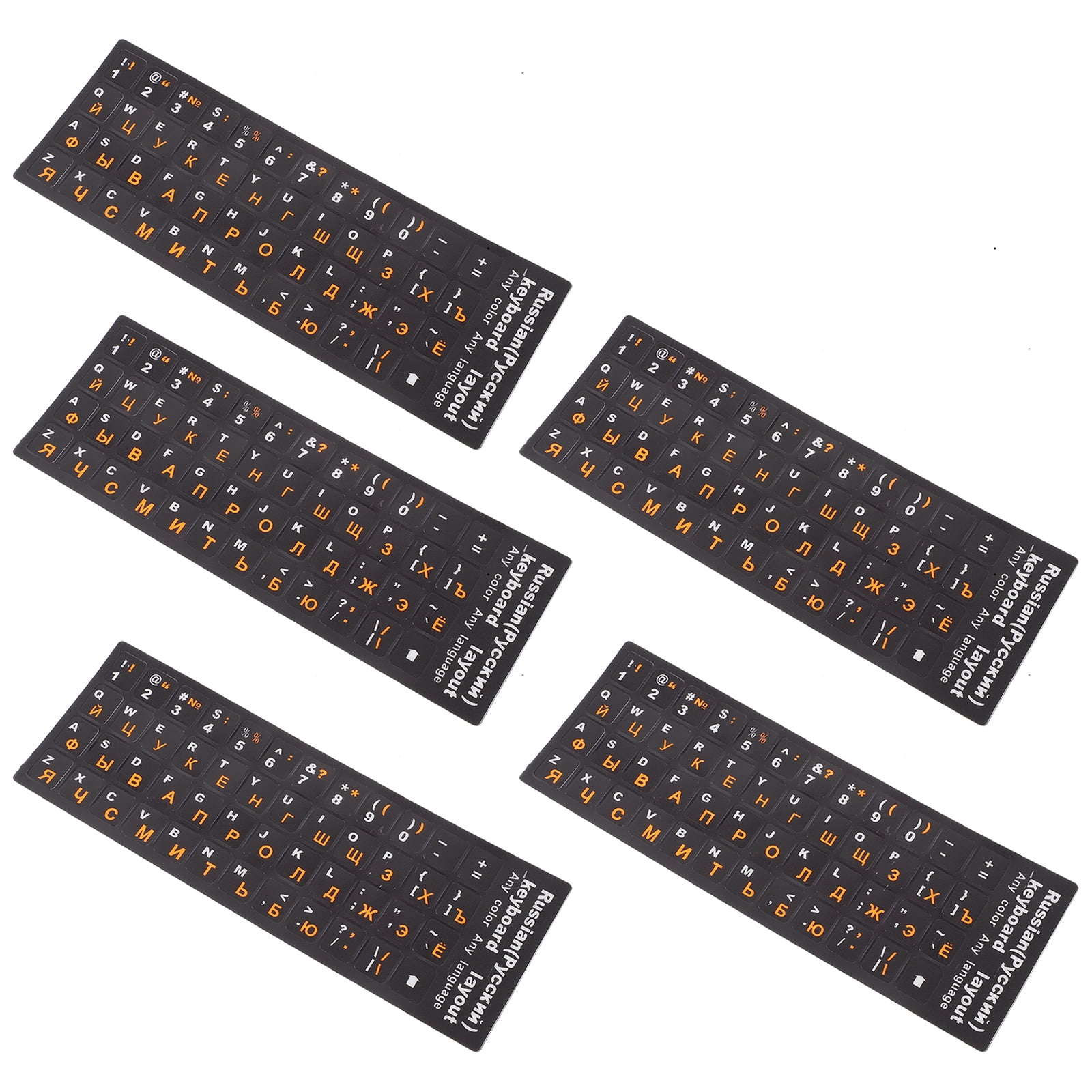 Rrouserry 5 Sheets Keyboard Sticker Russian Keyboard Label Decoration ...