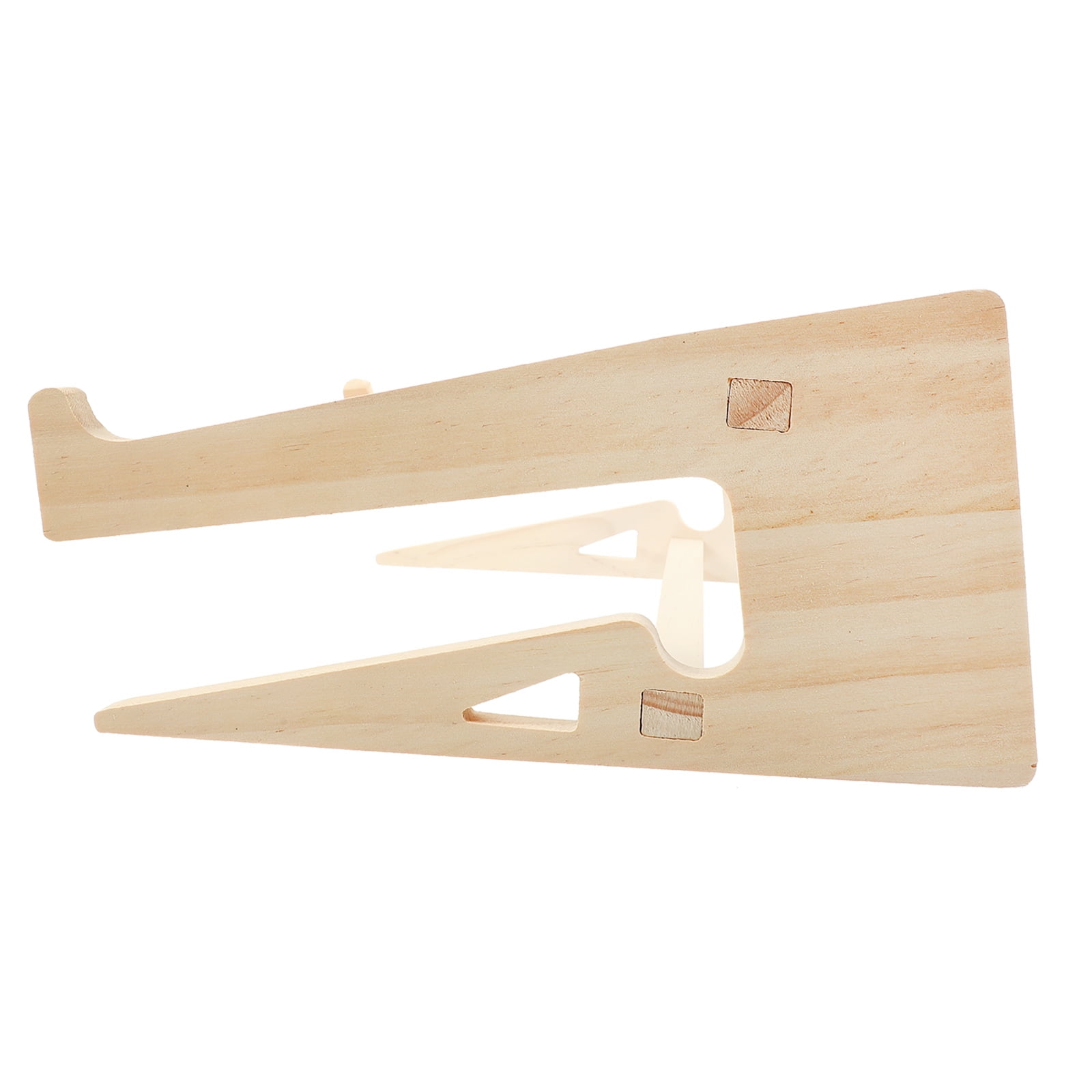 UEETEK Wood Laptop Stand for Desk Beige Adjustable Height Notebook ...