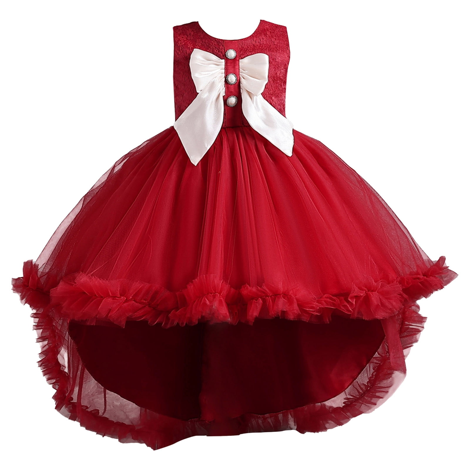 Rrunsv Girls Flowy Dress Girl's Summer Dresses Ruffle Sleeve Tiered ...