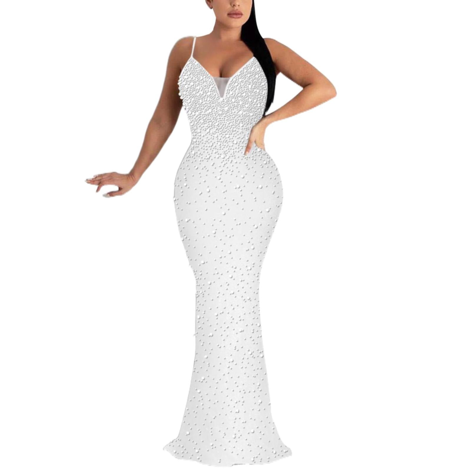 Rrunsv Long Dress for Women Formal Womens Formal Dress Batwing Sleeve ...