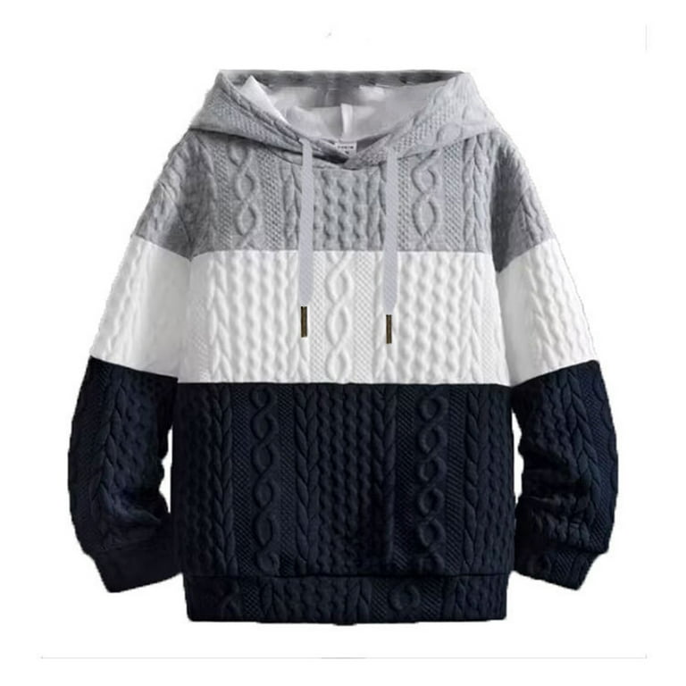 Rrunsv Men s Hoodies Casual Striped Drawstring Hooded and Zipper Up Hoodie Slim Fit Fleece Sweatshirt Mens Clothes Light Gray 2XL Brown