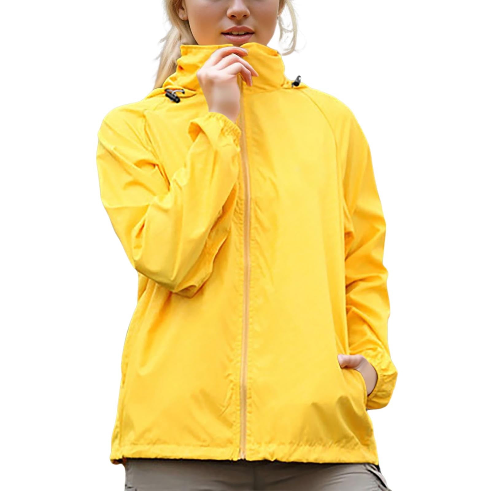 Rrunsv Women's Lightweight Waterproof Windproof Long Sleeve Adjustable ...