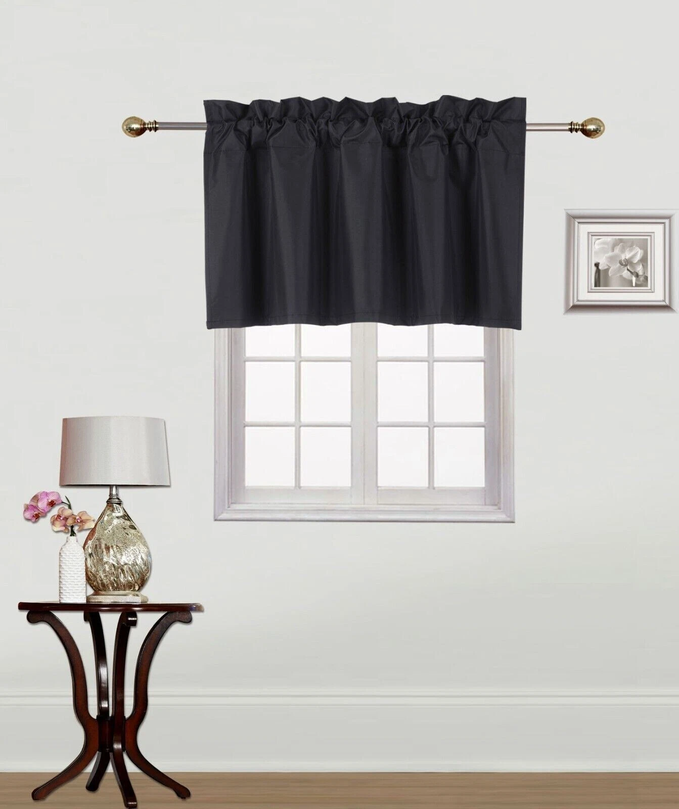 "Rs9 Blackout Window Valance, 1-Piece, Insulated Foam Lined, Rod Pocket ...