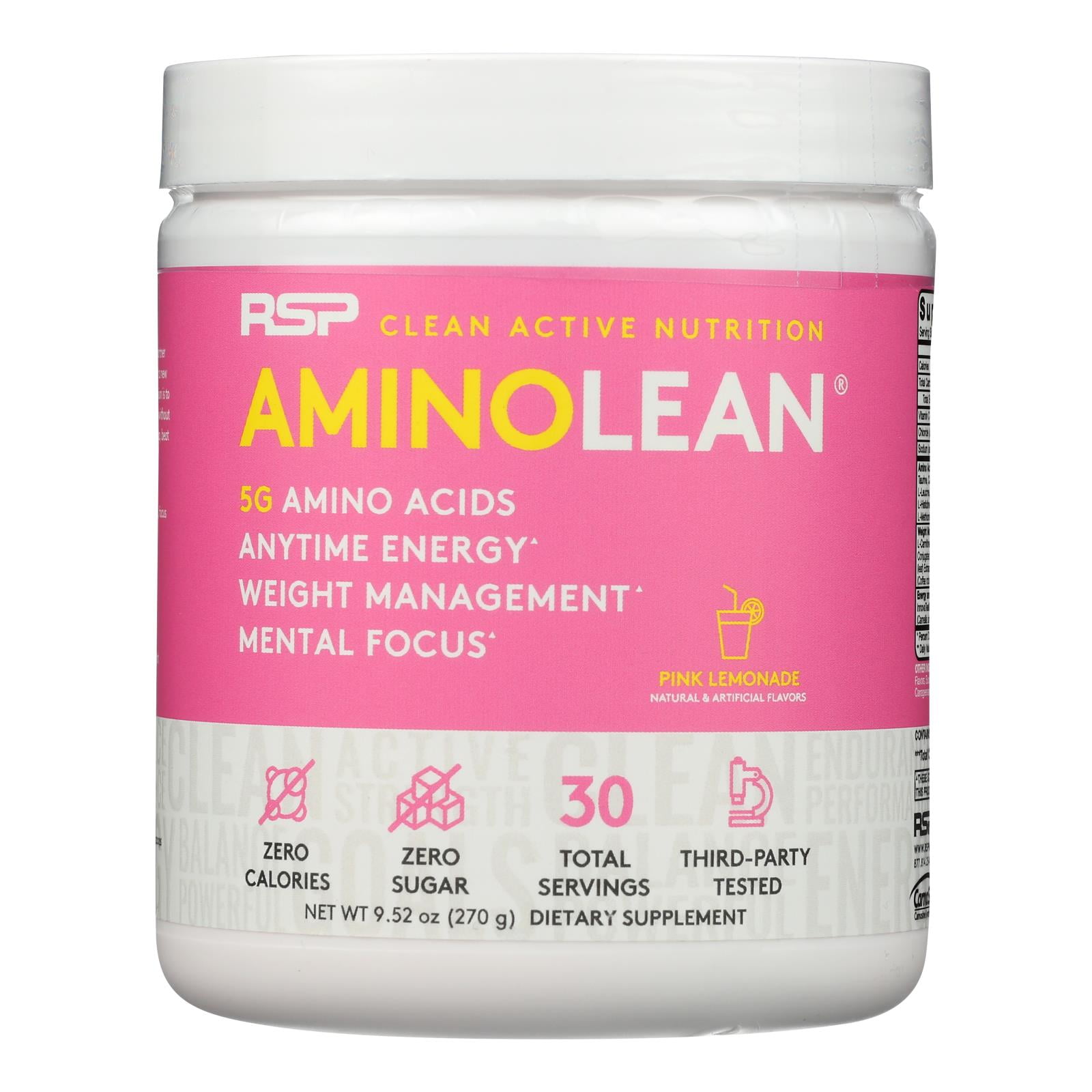 Rsp Nutrition - Aminolean Pink Lemonade - 1 Each-9.52 Oz - Walmart.com
