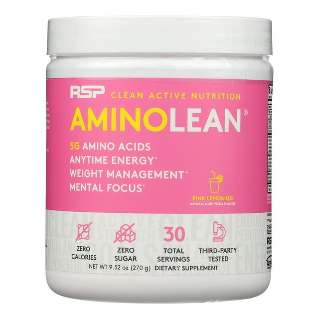 Rsp Nutrition - Aminolean Pink Lemonade - 1 Each-9.52 Oz - Walmart.com
