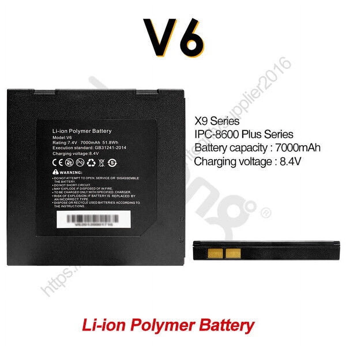 Rsrteng V6 Li-ion Polymer Battery for IPC-8600 Plus/X9 Serise CCTV ...