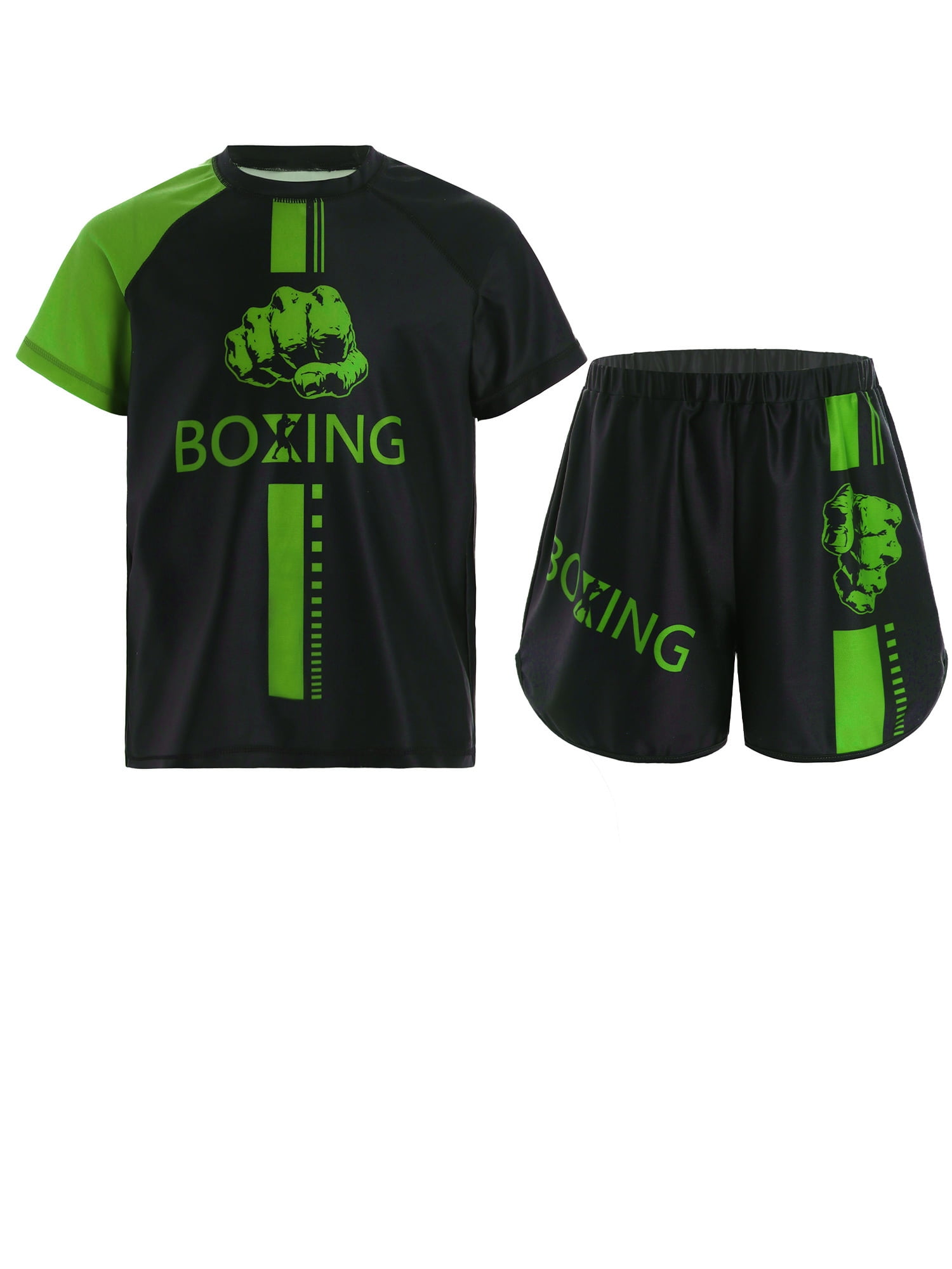 Rswnyirn Kids Boys Boxing Costume Boxing Jersey Sports T-shirts with ...