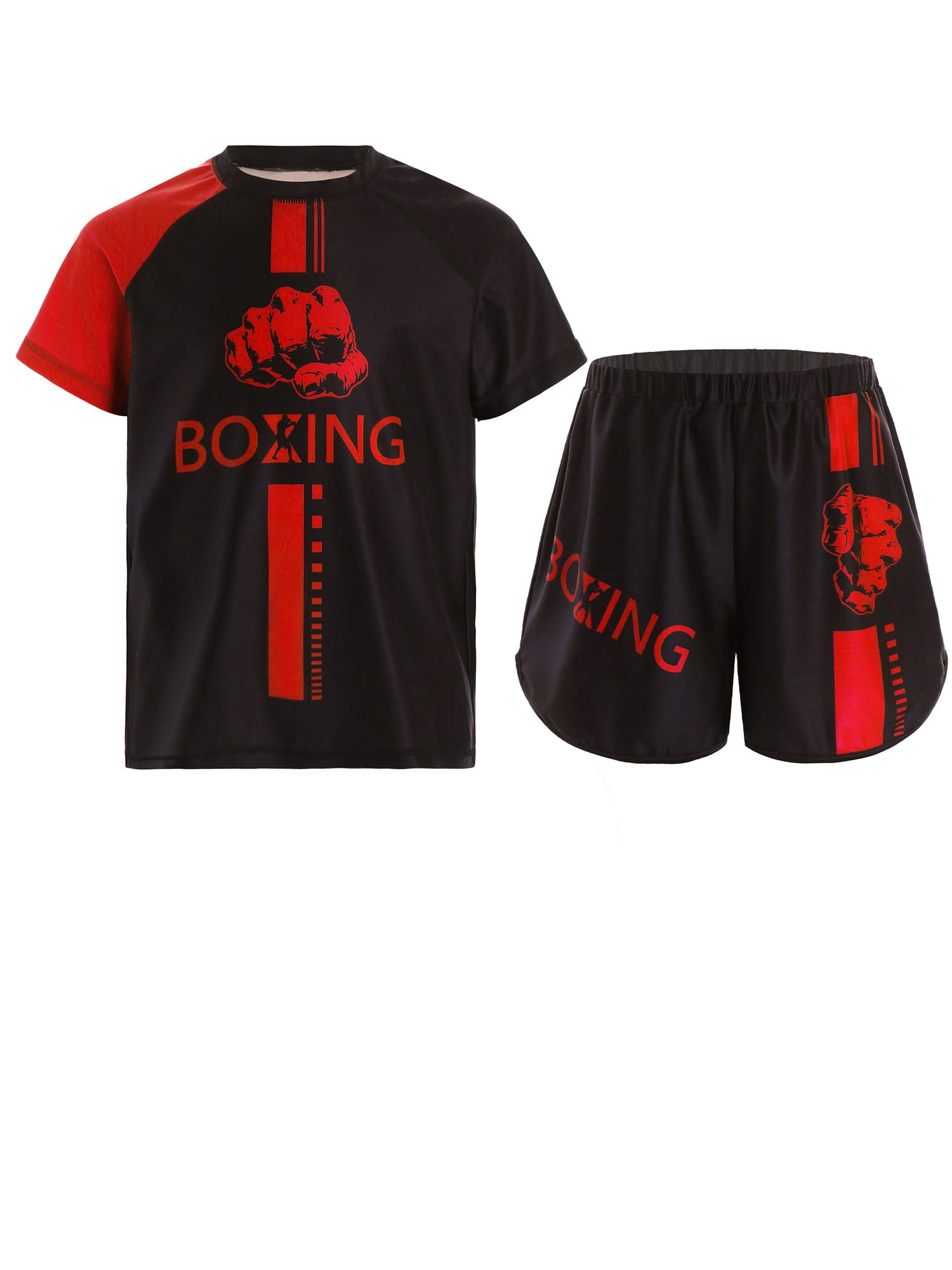 Rswnyirn Kids Boys Boxing Costume Boxing Jersey Sports T-shirts with ...