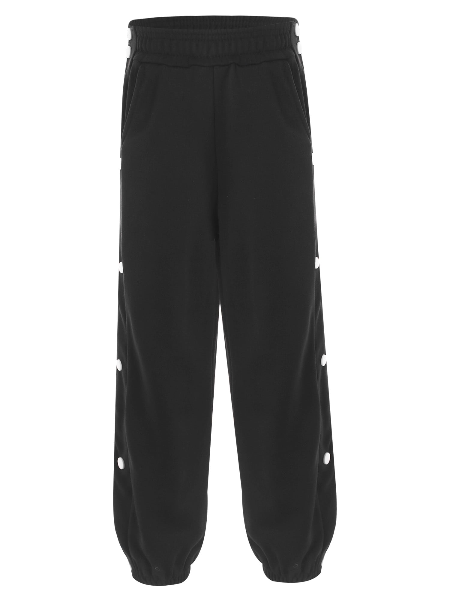 Rswnyirn Kids Boys Tear Away Basketball Pants Side Split Button Joggers ...