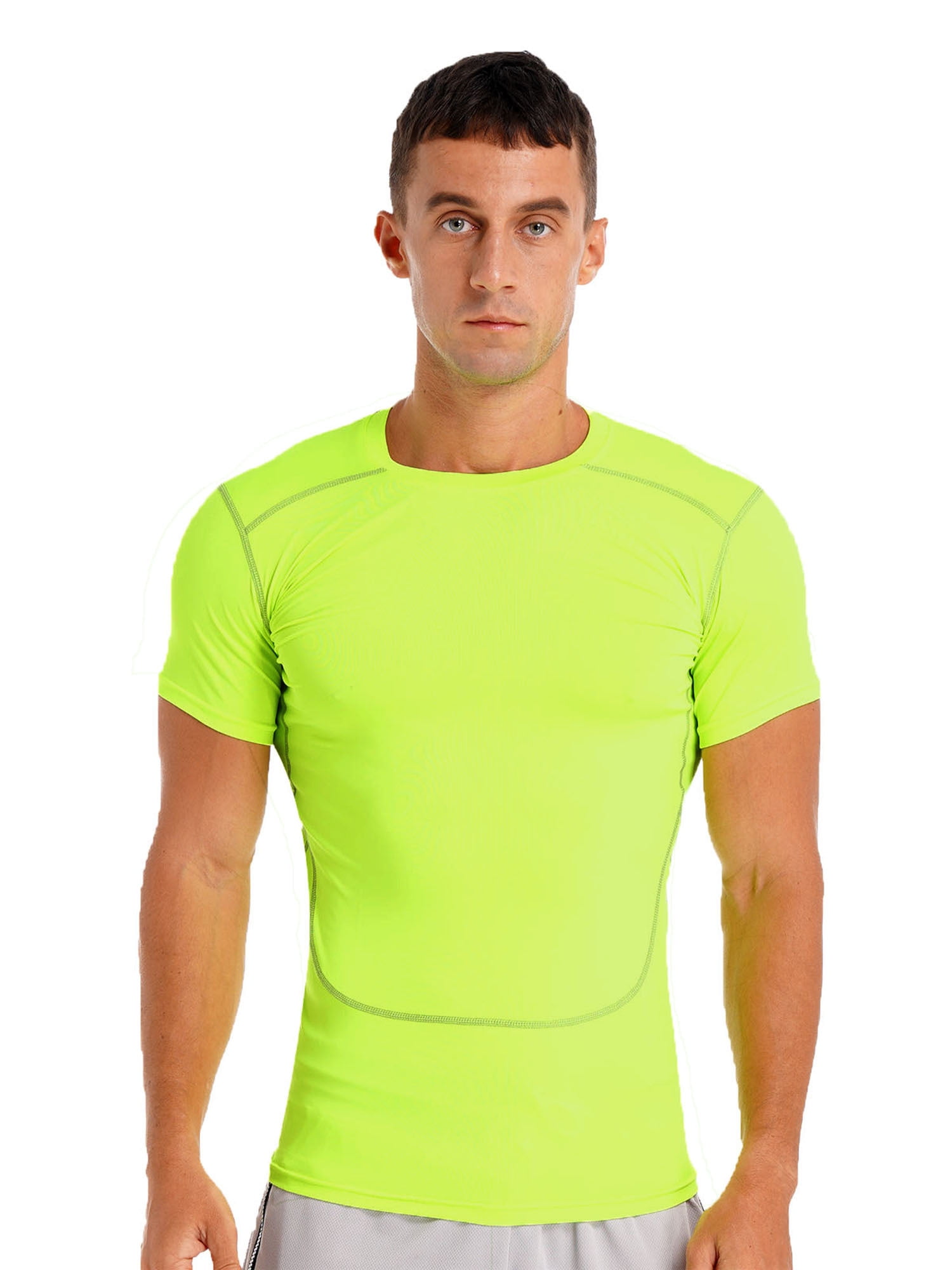 Rswnyirn Men Short Sleeve Rash Guard Swim Shirts UV Sun Protection ...