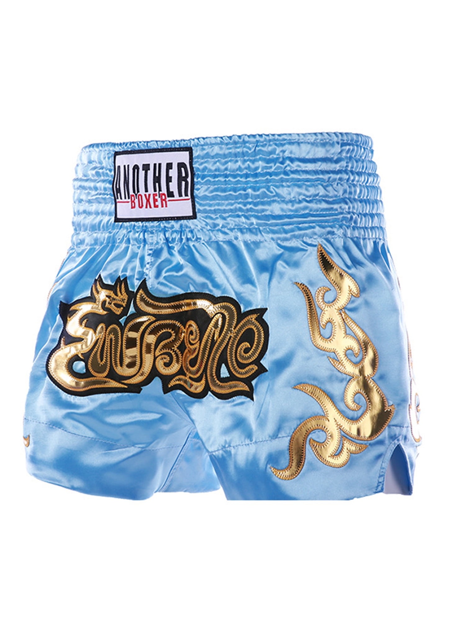 Rswnyirn Men's Muay Thai Shorts Boxing Trunks Martial Arts Booty Shorts ...