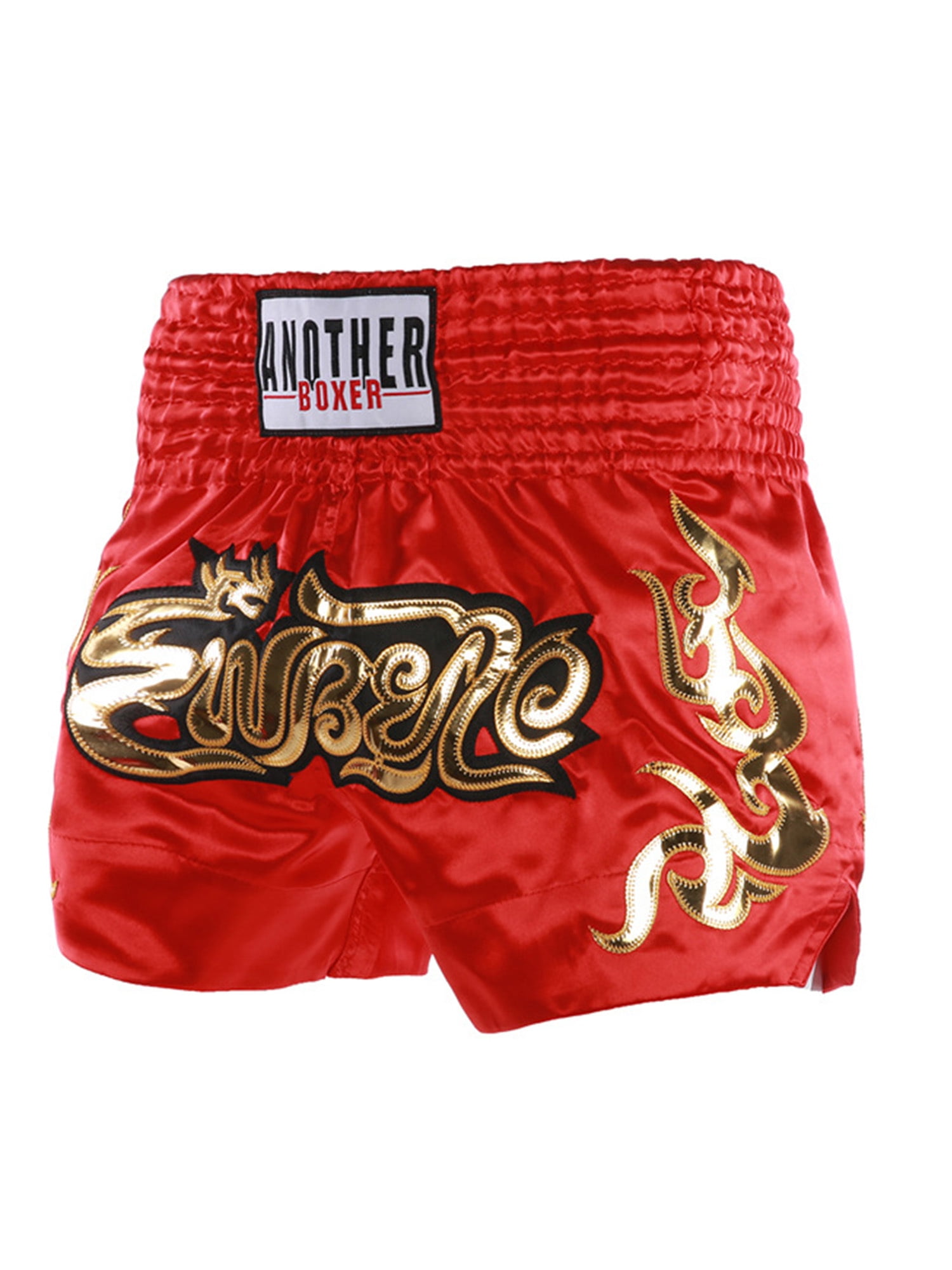 Rswnyirn Men's Muay Thai Shorts Boxing Trunks Martial Arts Booty Shorts ...