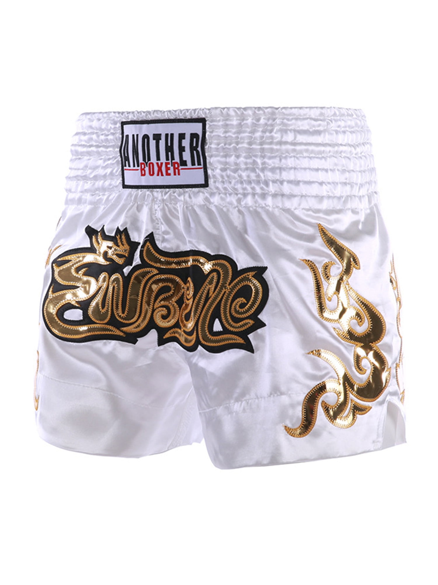 Rswnyirn Men's Muay Thai Shorts Boxing Trunks Martial Arts Booty Shorts ...