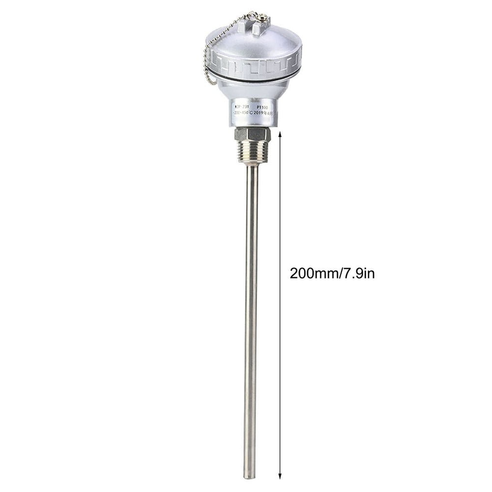 RTD PT100 Temperature Sensor Probe 1/2" NPT Thread Thermocouple ...