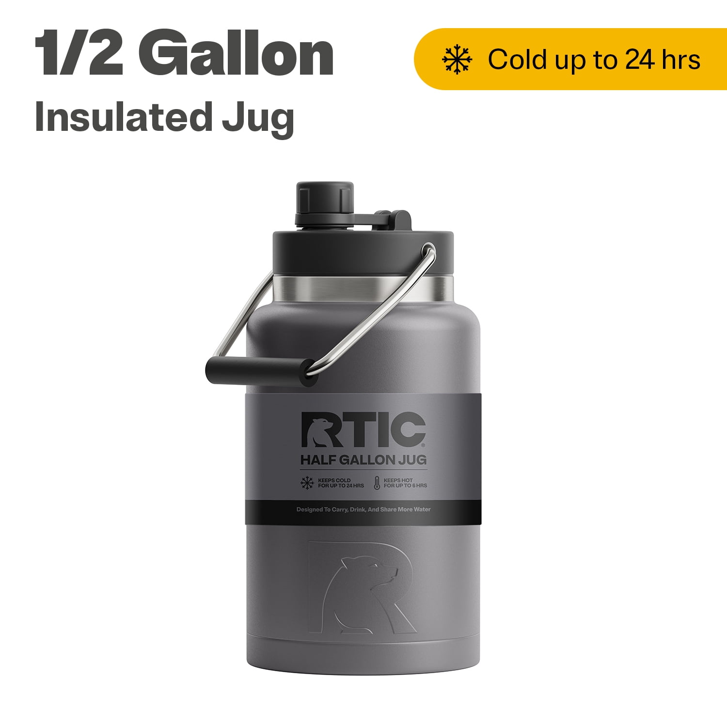 RTIC Half Gallon Jug Stainless Steel Insulated Water Bottle - Walmart.com