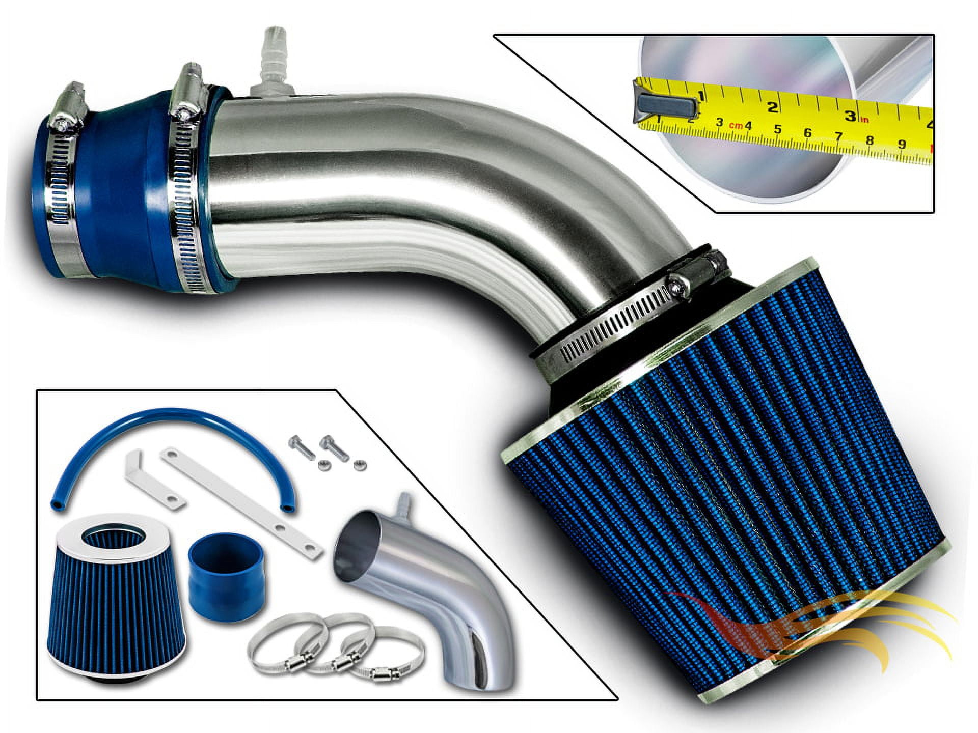 Rtunes Racing Short Ram Air Intake Kit + Filter Combo BLUE Compatible ...