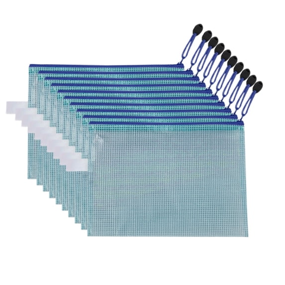 RuWeoMaa 10 Pack Zipper Mesh Document Pouch, A4 Letter Size Mesh Bags ...
