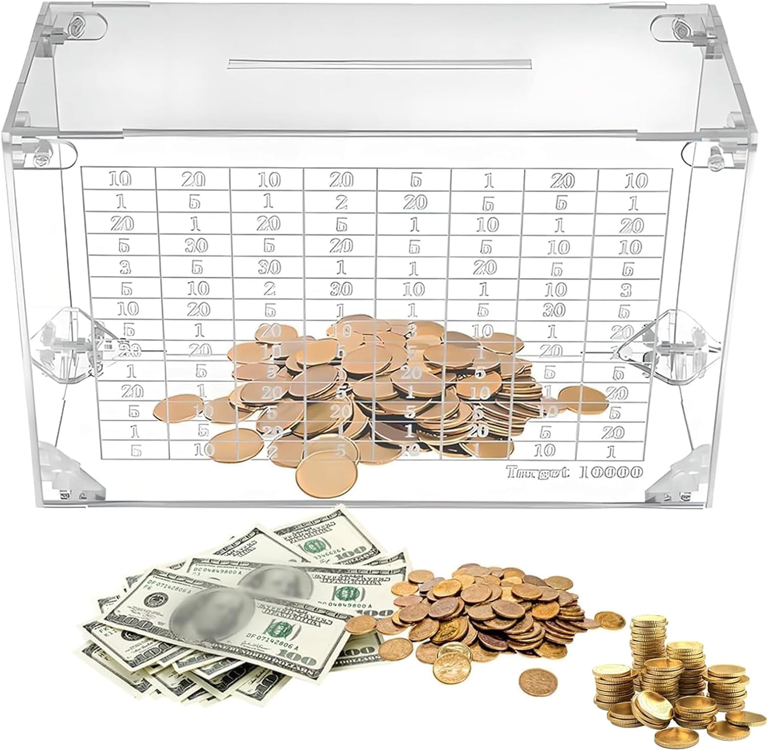 RuWeoMaa 10k Smash Box Clear,10k Smash Box for Money, Smash Box for ...