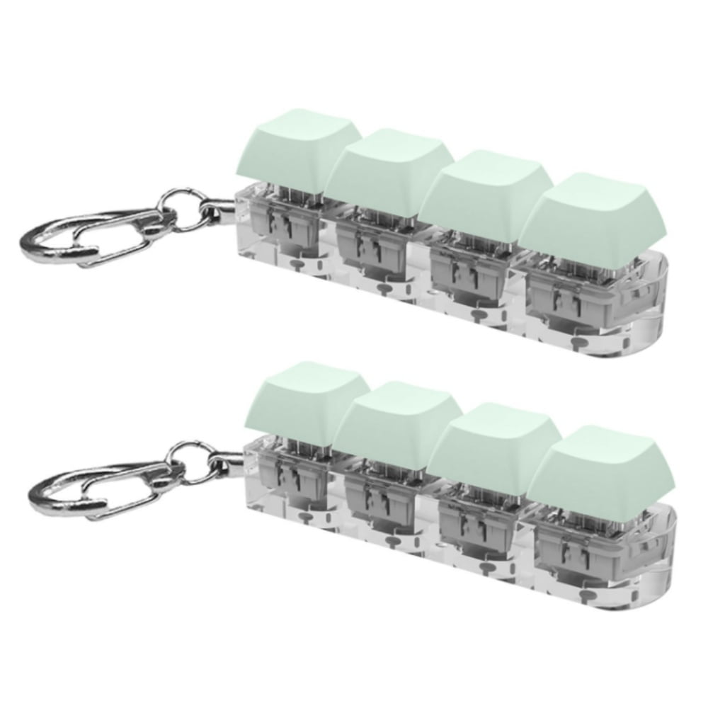 RuWeoMaa 2 Pcs Keyboard Fidget Toy, Finger Clicker Keychain Keyboard ...