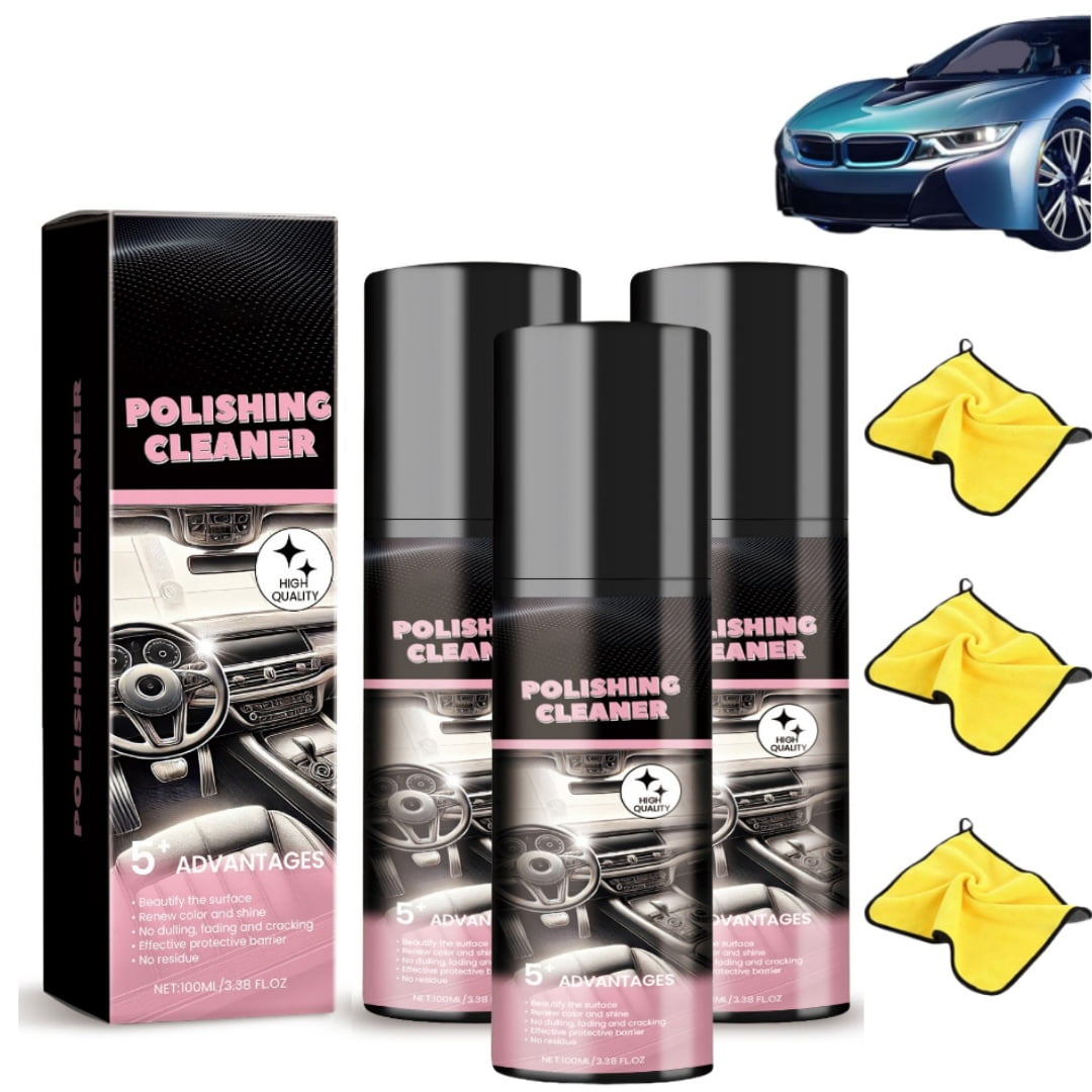 RuWeoMaa 300ml Car Interior Stain Remover and Polisher,Waterless Spray ...