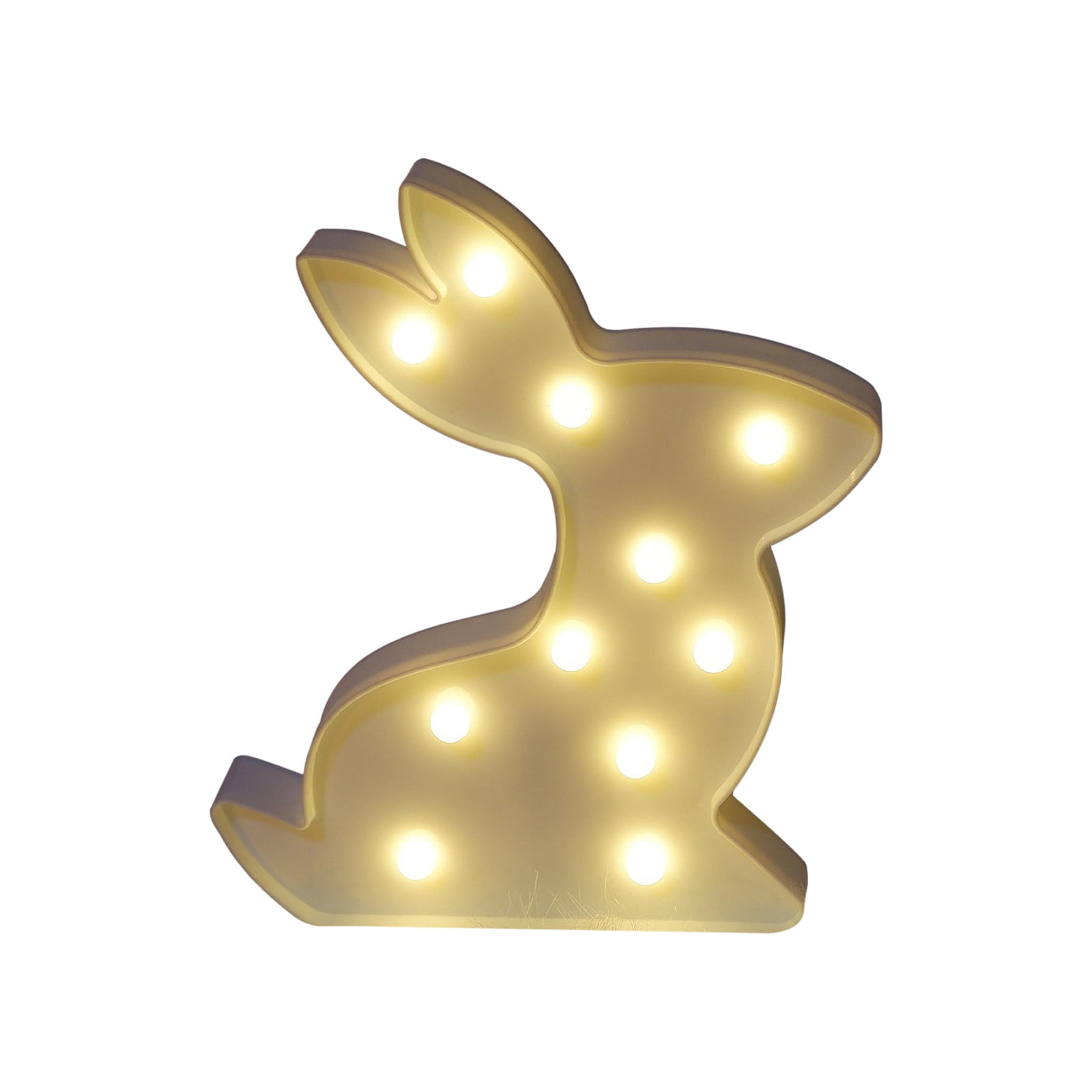 RuWeoMaa 9.5" LED Lighted Easter Bunny Marquee Wall Sign,Easter Neon ...