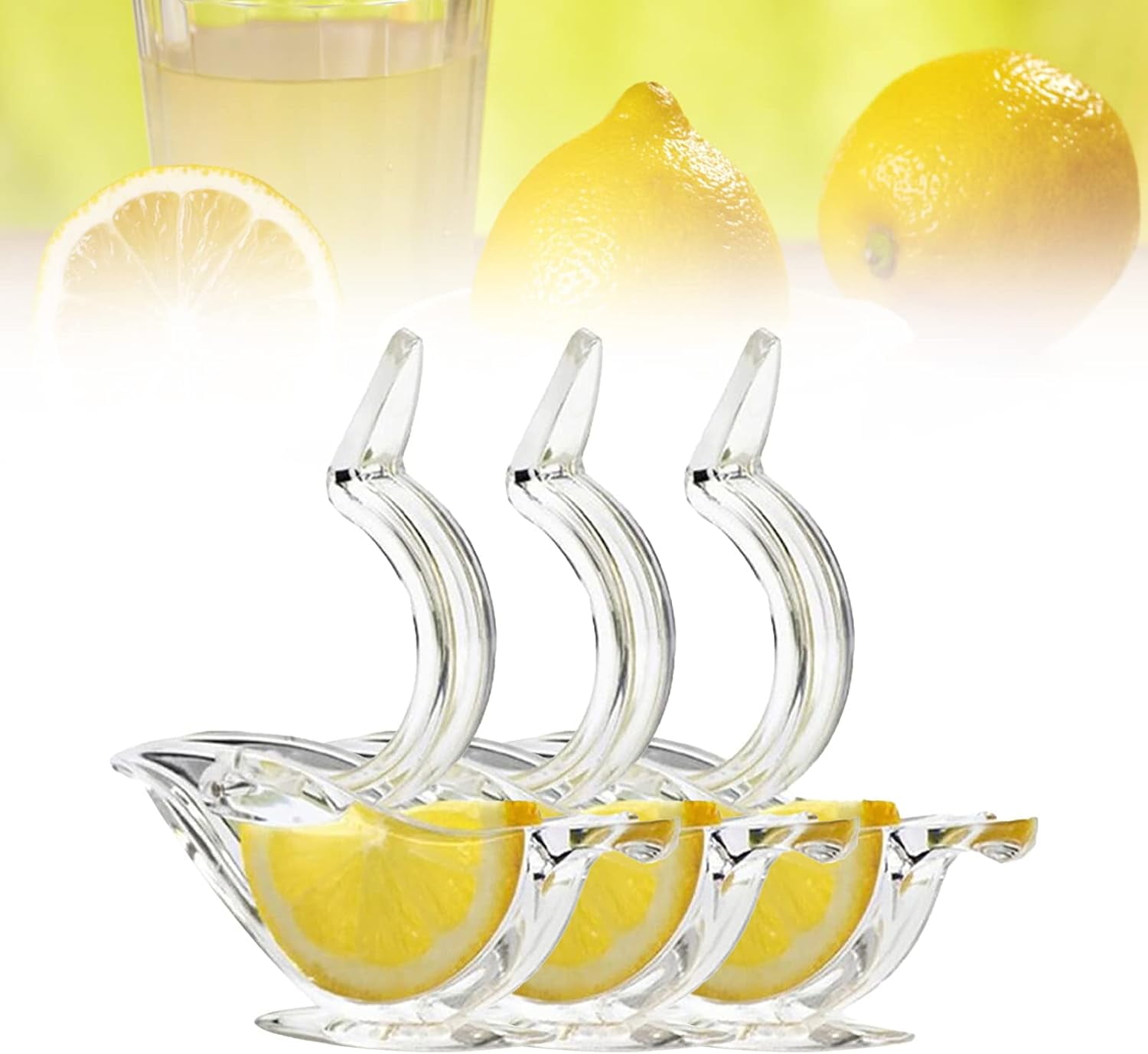 RuWeoMaa Bird Lemon Squeezer 3pcs,Bird Lemon Wedge Squeezer, Acrylic Manual Lemon Juicer,Elegant ...