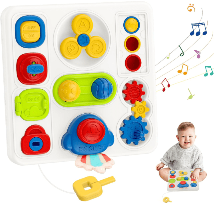 RuWeoMaa Busy Board Montessori Toys for Toddler 2 3 4 5 6 Years Old ...