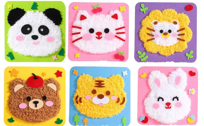 RuWeoMaa DIY Embroidery Doll Set,Cartoon Animal Sewing Craft Kit,DIY ...