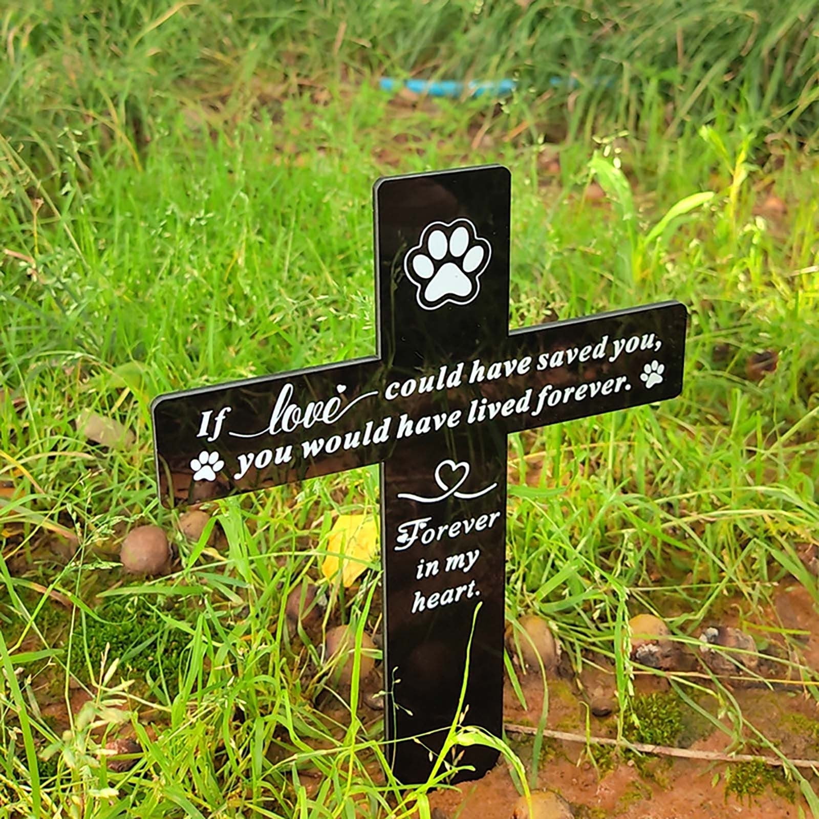 RuWeoMaa Grave Markers for Dogs Pet Grave Markers for Cats | Pet Cross ...