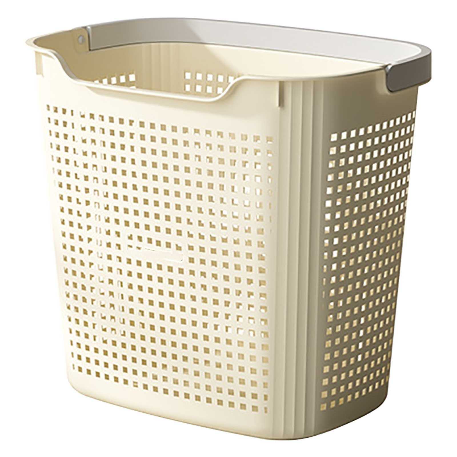 RuWeoMaa Large Bushel Baskets Hamper w/Handle, Plastic Laundry Basket ...