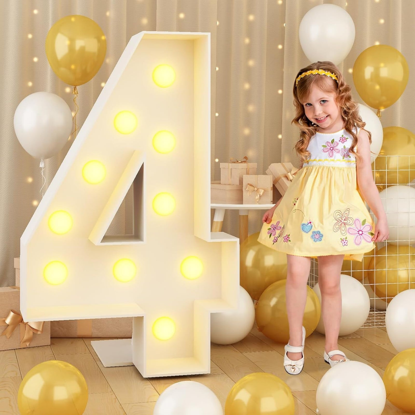 RuWeoMaa Marquee Numbers, Light Up Numbers for Birthday Balloons ...