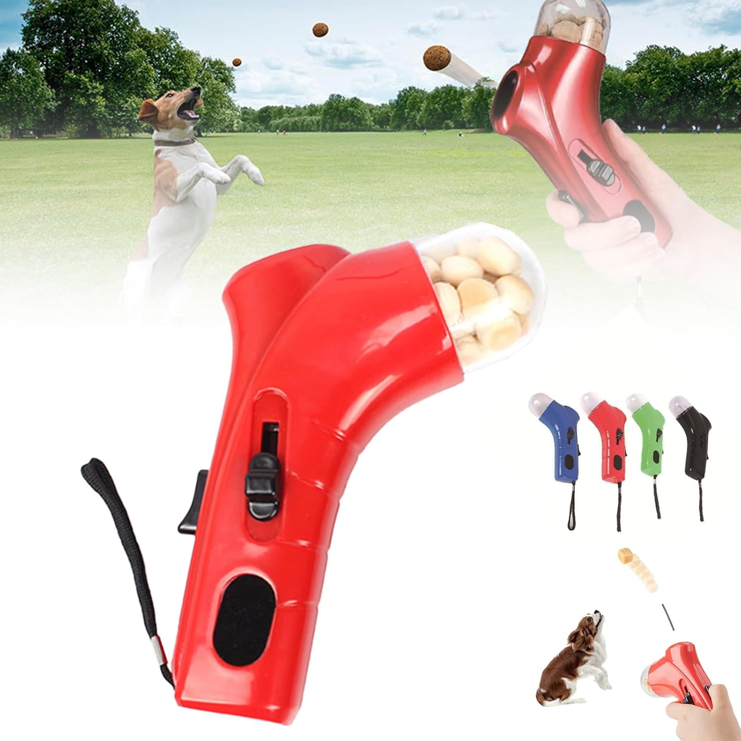 RuWeoMaa Pet Treat Launcher, Pet Snack Launcher, Interactive Dog Snack ...