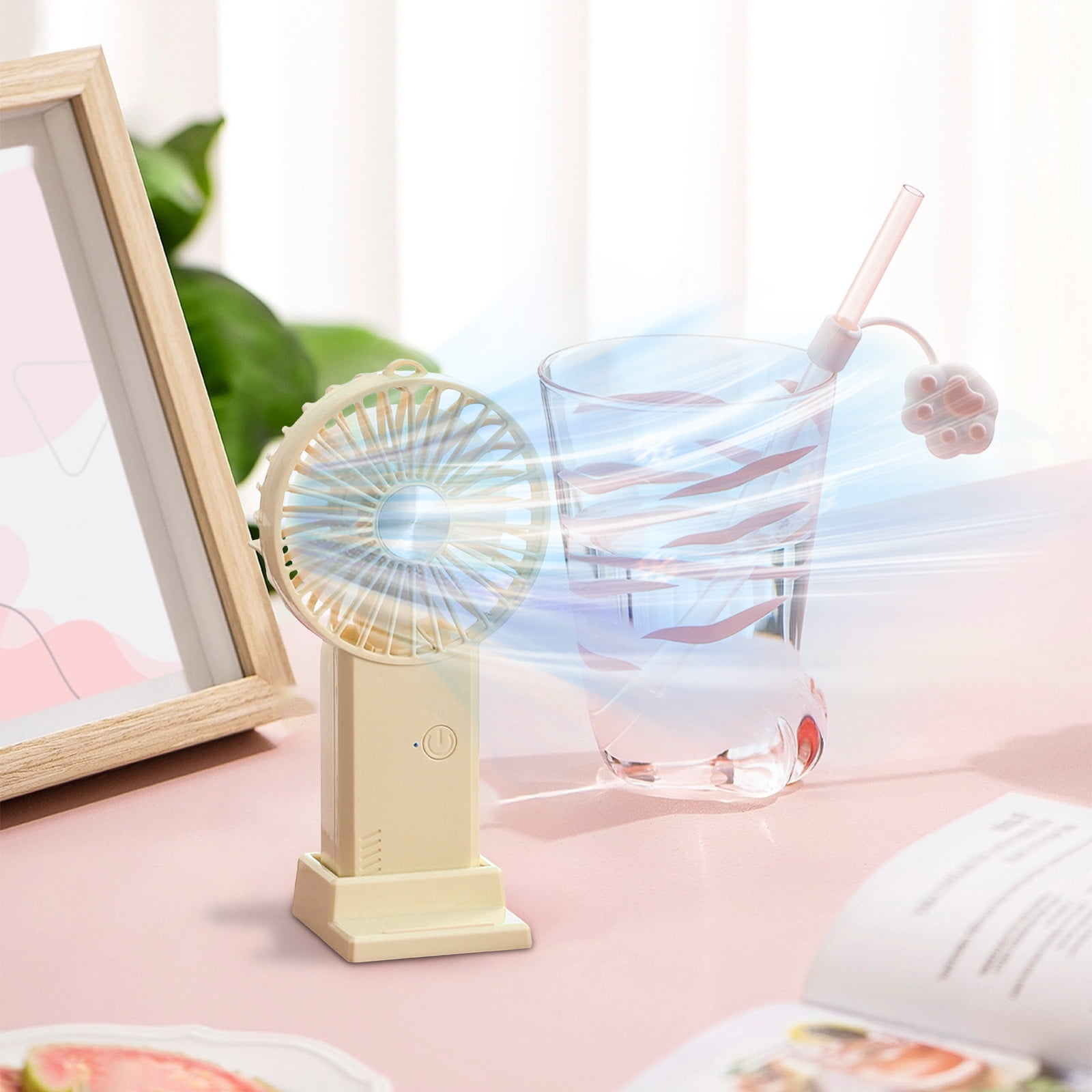 RuWeoMaa Portable Handheld Turbo Fan - 2025 New USB Rechargeable Mini ...