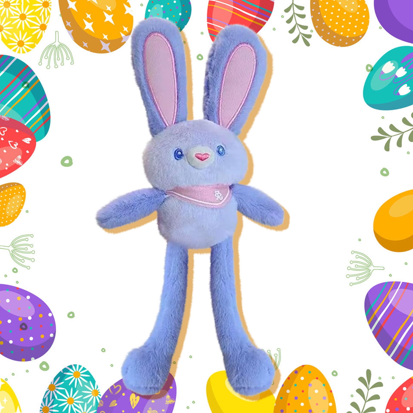 RuWeoMaa Pull-Up Rabbit Plush Toy,Easter Bunny Pull-up Toys,Easter ...
