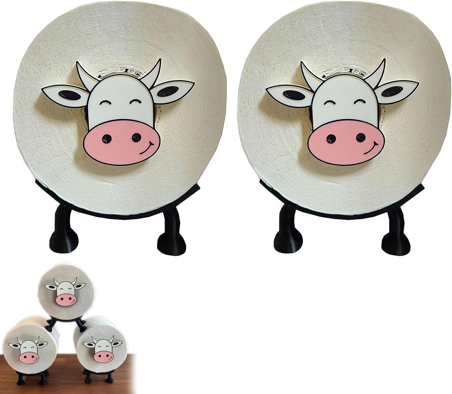 RuWeoMaa Sheep Toilet Paper Holder Black Sheep Self Standing Bathroom ...
