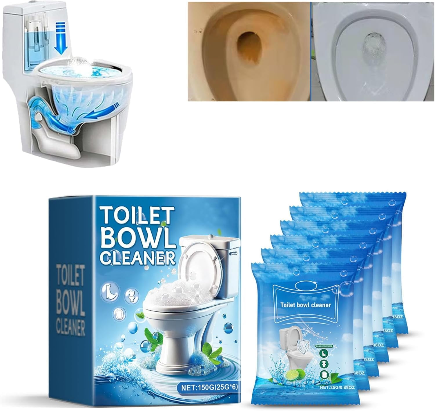 RuWeoMaa Splash Foam Toilet Cleaner, 2025 New Self Activating Miracle ...