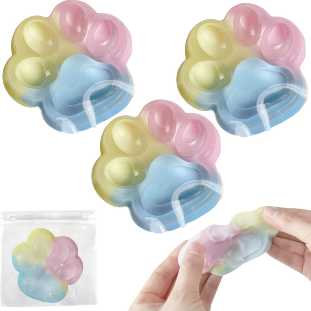 RuWeoMaa Squishy Cat Paw Squeeze Toys,Mochi Squishy Cat Paw Sensory ...